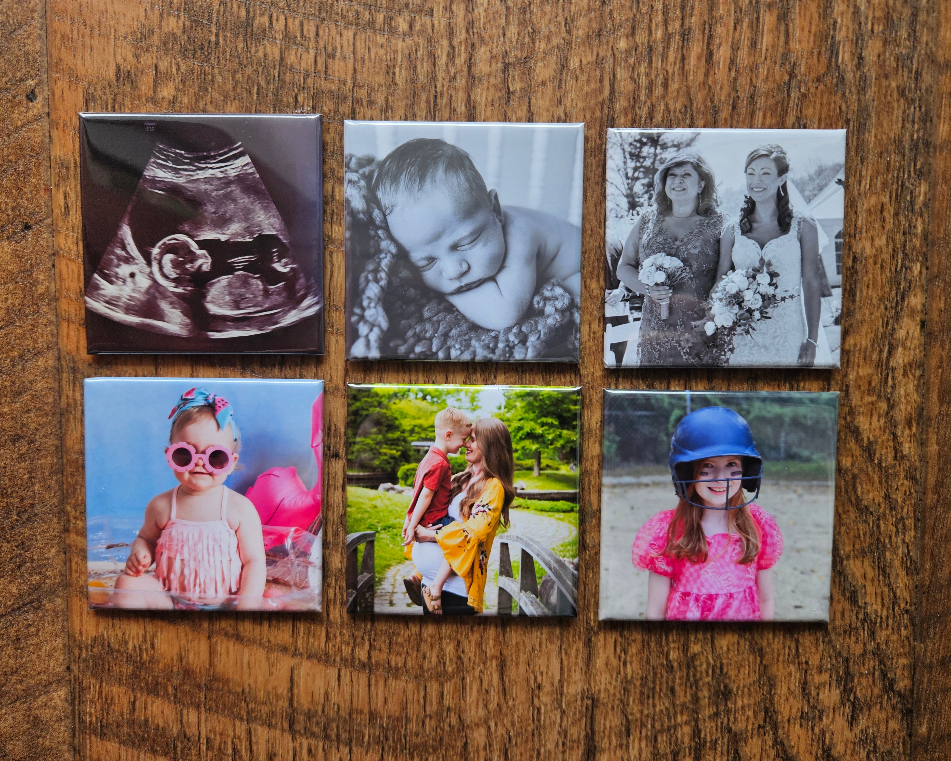 Set of 6 Personal Photo Magnets – Bold Magnetics